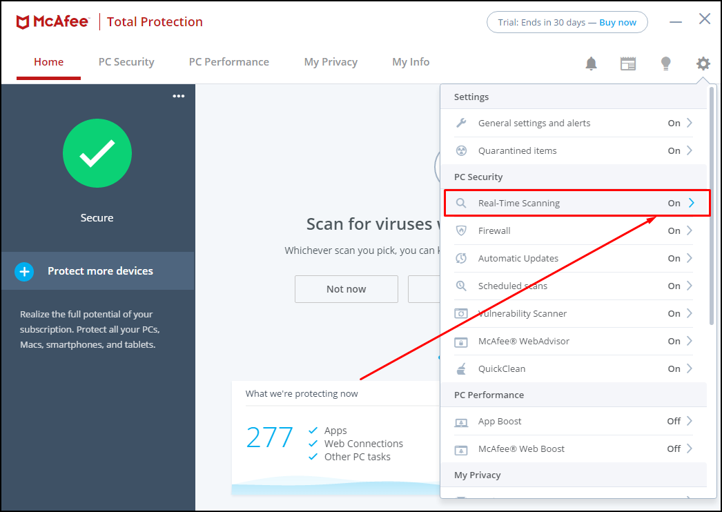 How to make an exception for Surfshark in the McAfee antivirus settings – Surfshark Customer Support