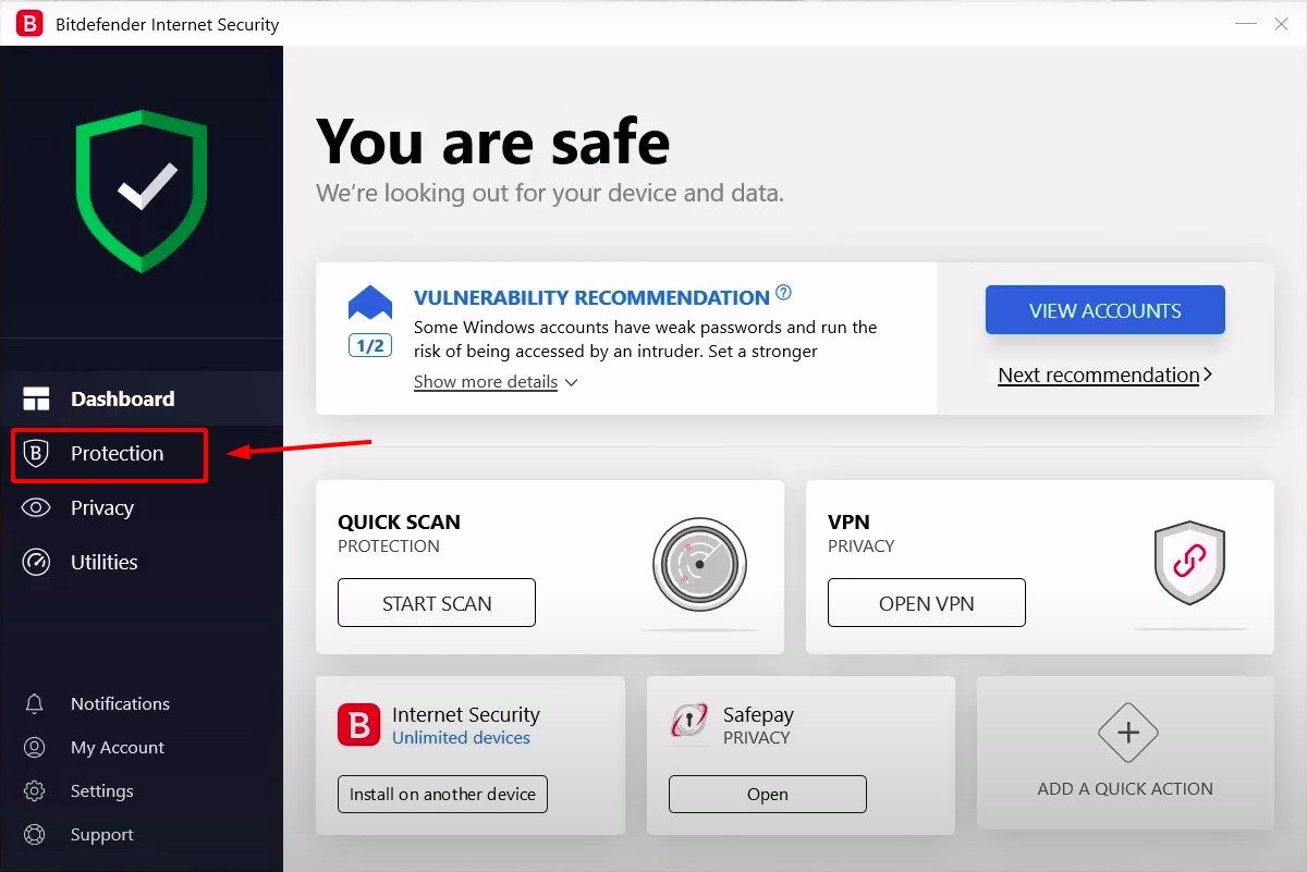 How to make an exception for Surfshark in BitDefender antivirus ...