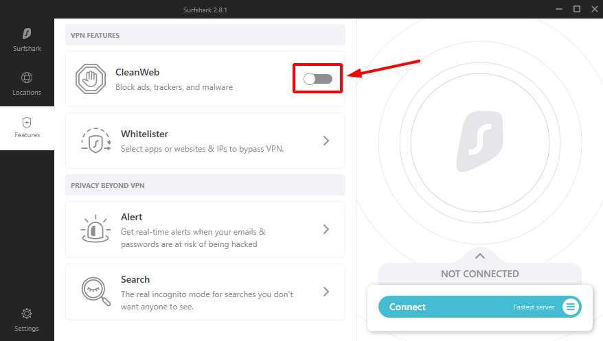 How to use CleanWeb in-app – Surfshark Customer Support